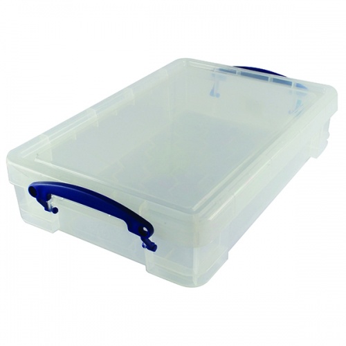 Really Useful 4L Plastic Storage Box With Lid 395x255x80mm Clear KING4C ...