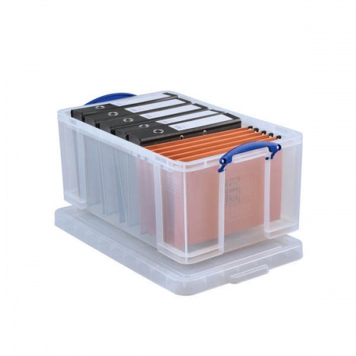 Really Useful 48L Plastic Storage Box W600xD400xH310mm Clear 48C ...