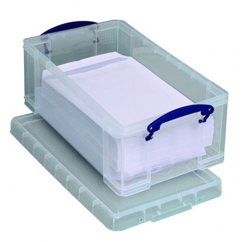 Really Useful 12L Plastic Storage Box with Lid 465x270x150mm C4 Clear ...