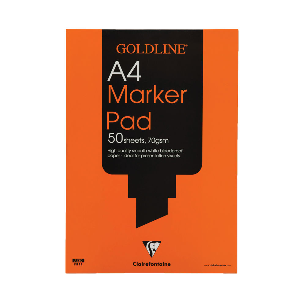 Clairefontaine Goldline A4 50 Sheet 70gsm Acid-Free Bleedproof Paper ...