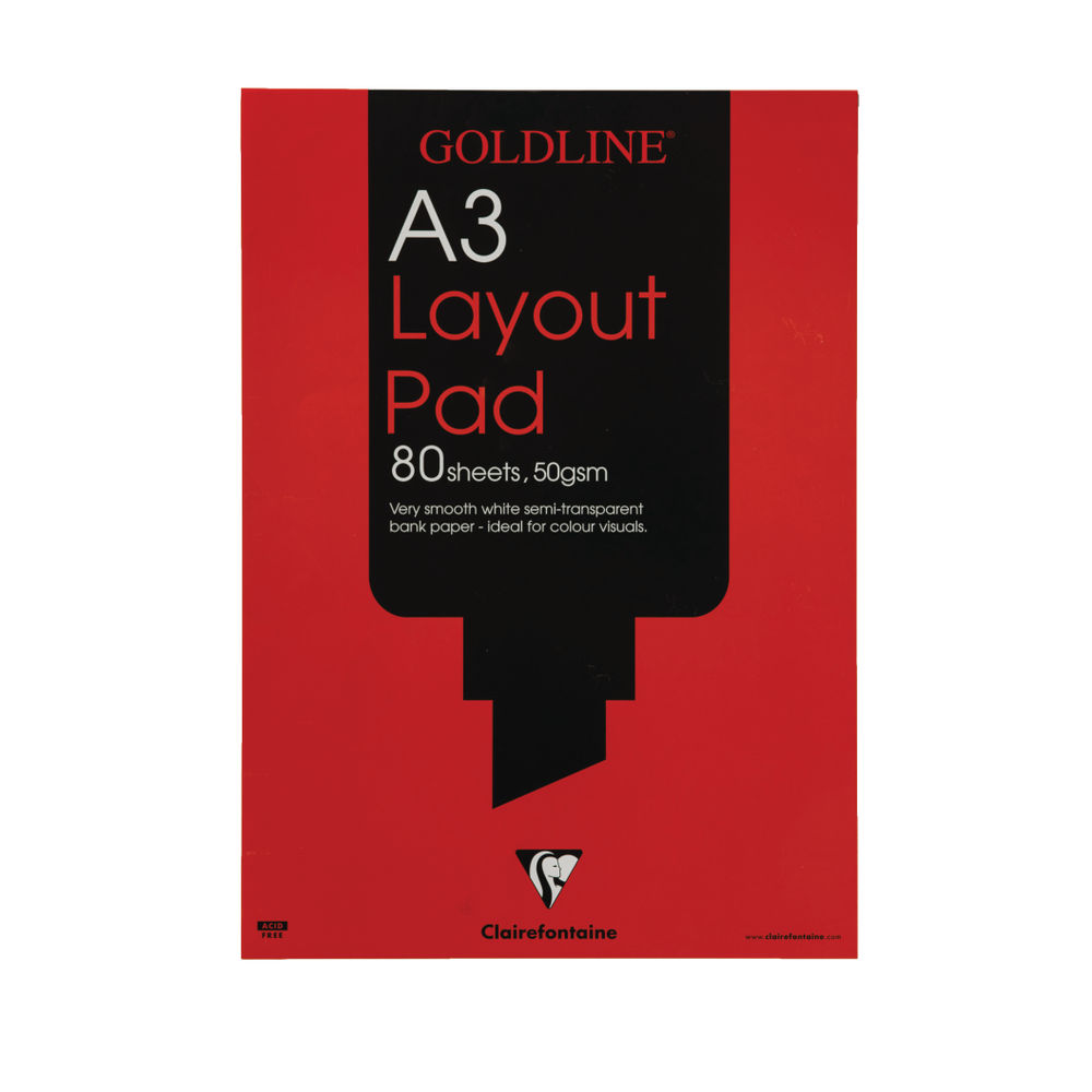 Goldline White A3 Layout Pad GPL1A3 - funkypen.co.uk