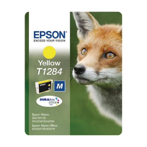 Epson T1284 S22/SX125/420W Yellow Ink Cartridge (Fox) EP46540 ...