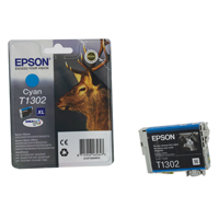 Epson T1302 Inkjet Cartridge Extra High Yield 25.4ml Cyan. For use in Epson Stylus Office ...