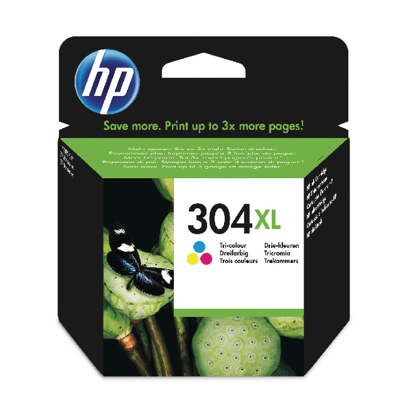 HP 304XL TRI-COLOR INK CARTRIDGE HPN9K07AE - funkypen.co.uk