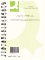 Q-Connect Wiro Bound Carbonless Triplicate Book 8x5 Inches - funkypen.co.uk