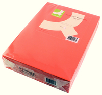 Q-Connect Coloured Copier Paper A4 80gsm Bright Red Ream (500 Sheets ...