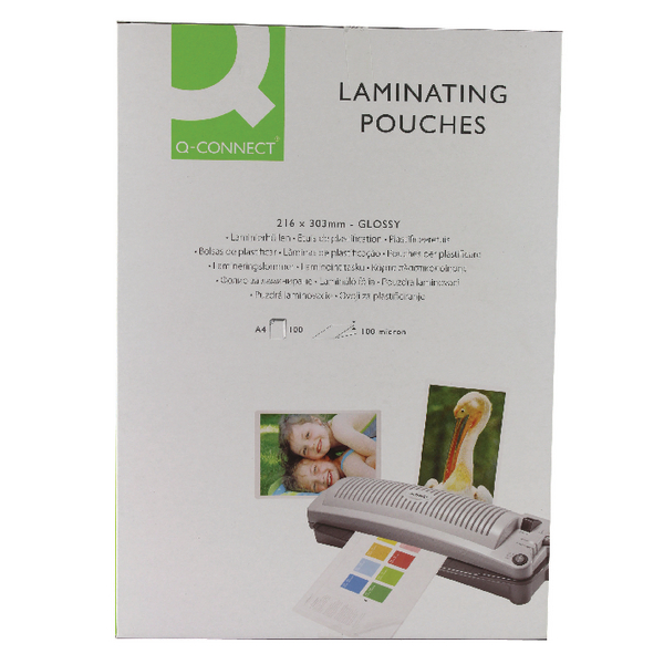 Q-Connect A4 Laminating Pouch 200mc P100 - funkypen.co.uk