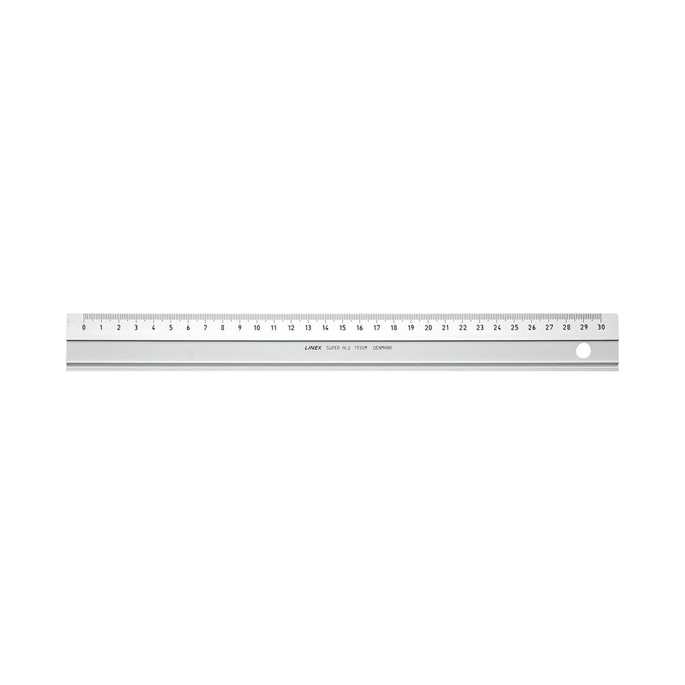 Linex Hobby Cutting Ruler 300mm Aluminium 100413070 - funkypen.co.uk